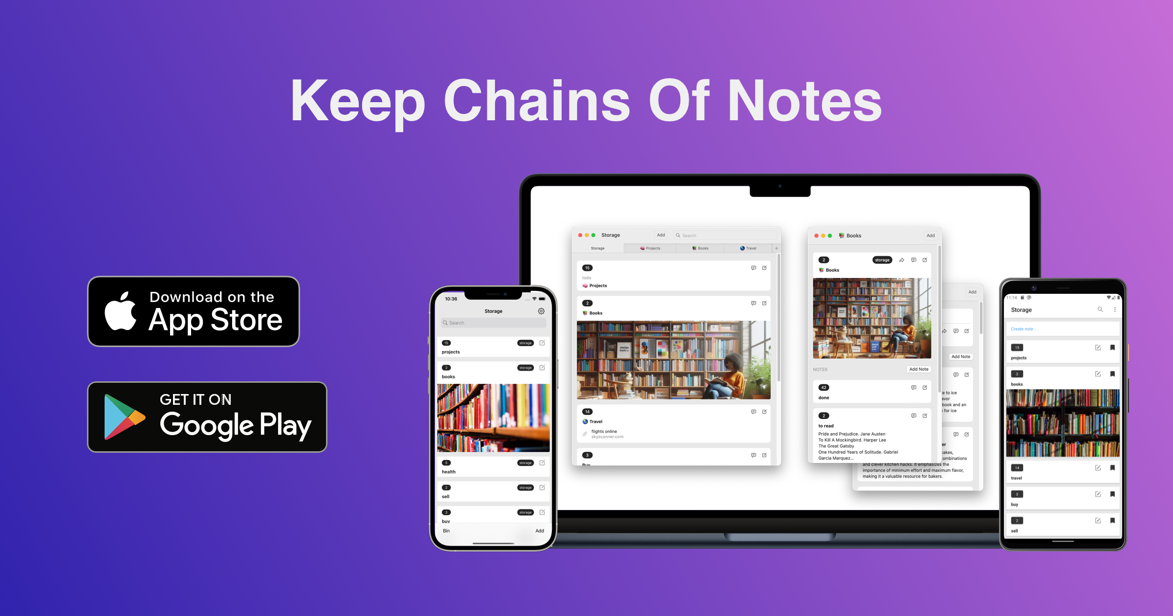 Notes storage
